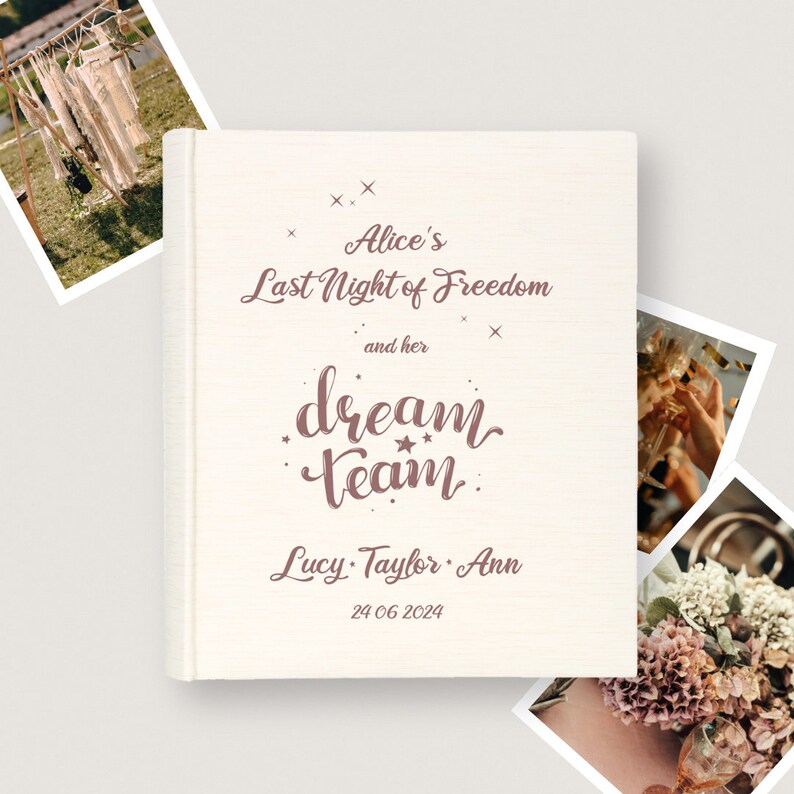 Personalized Bachelorette Party Photo Album 20 White Cards Custon ...