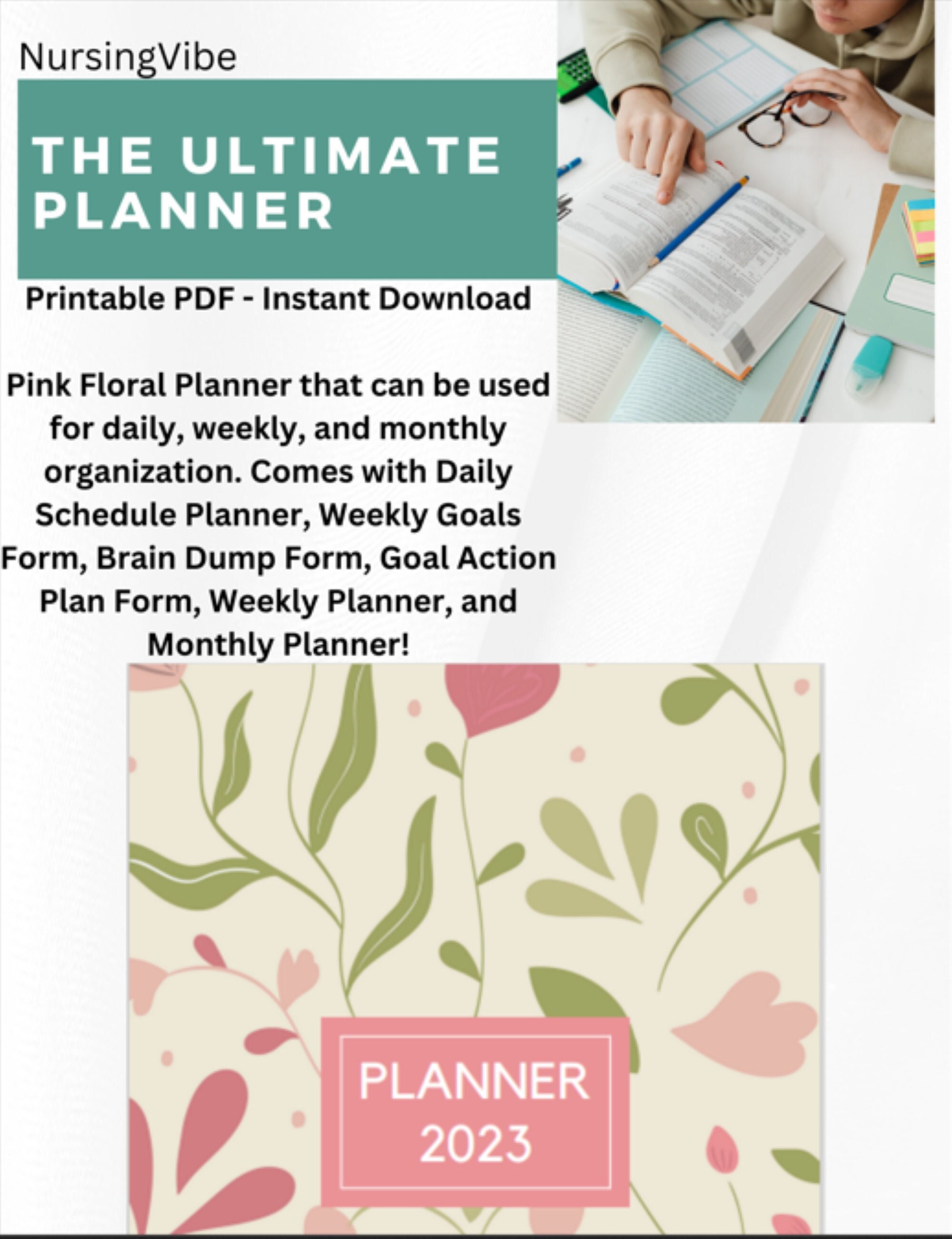 Ultimate Nursing Planner- Daily, Weekly, Monthly Planner- Weekly Goals ...