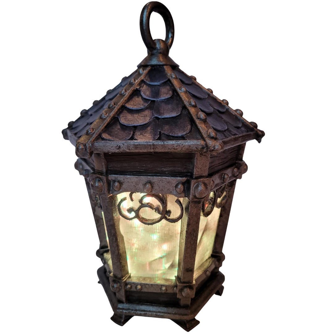 Hand Painted Gothic LED Lantern, 3D Printed Dnd Decor - Etsy