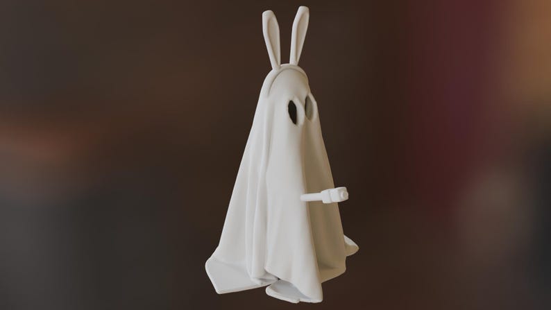 Easter Ghost STL | 3D Printable Bunny Ghost & Campfire Scene | Cute ...