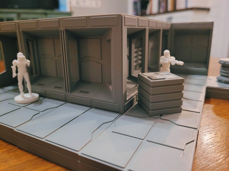 Modular Scifi Terrain Tiles - 3D Printed Spaceship Corridor - Magnetic ...