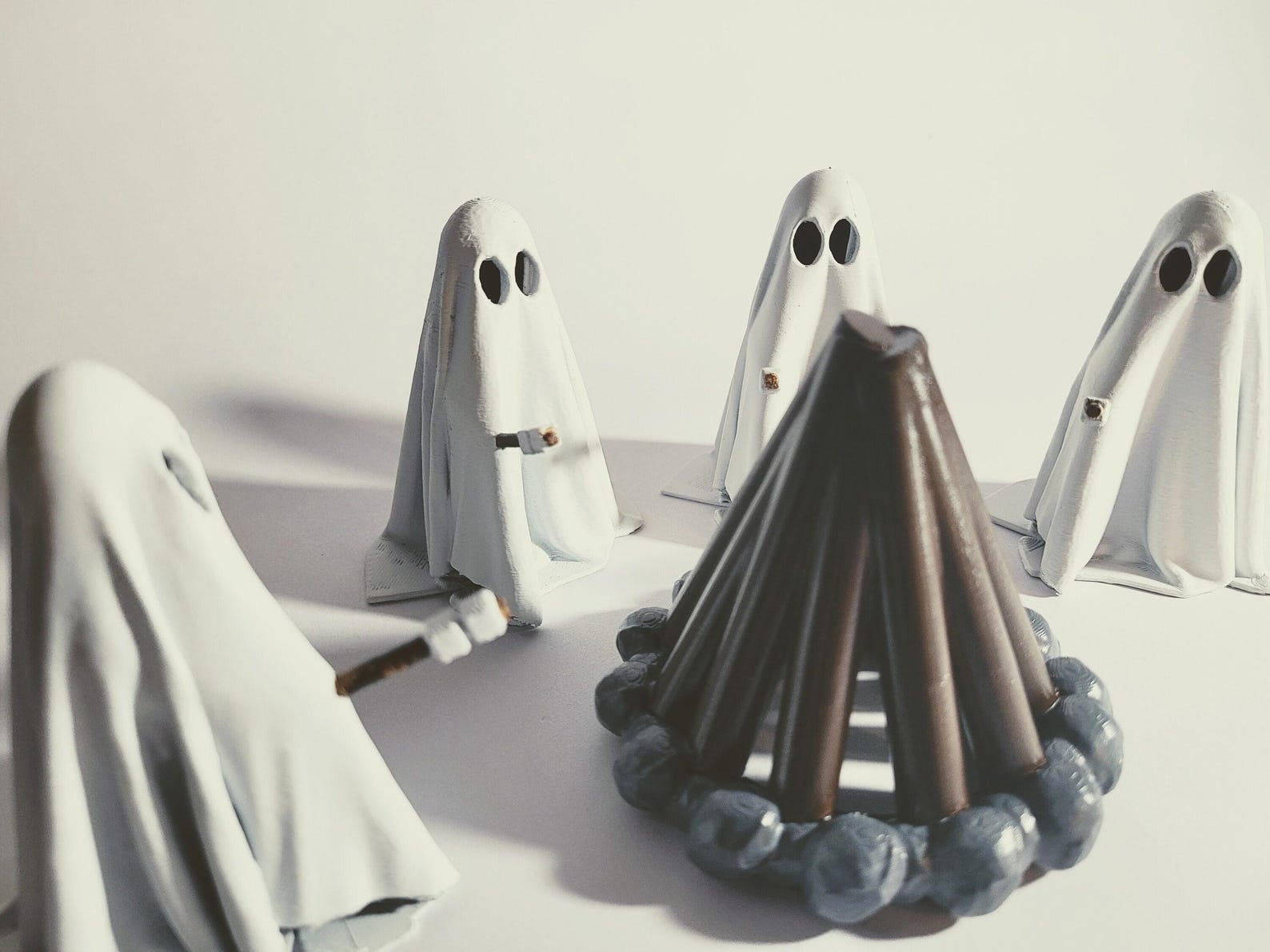 Easter Ghost STL | 3D Printable Bunny Ghost & Campfire Scene | Cute ...