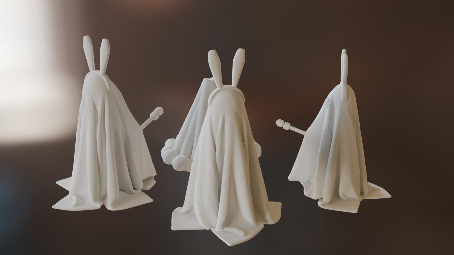 Easter Ghost STL | 3D Printable Bunny Ghost & Campfire Scene | Cute ...
