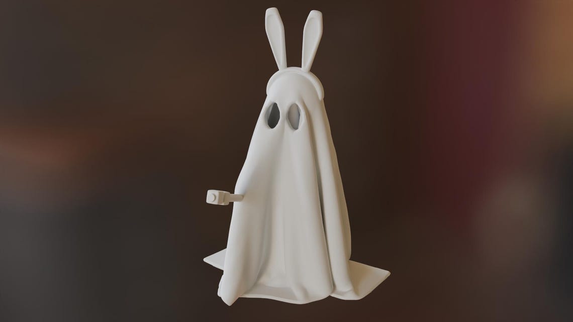Easter Ghost STL | 3D Printable Bunny Ghost & Campfire Scene | Cute ...