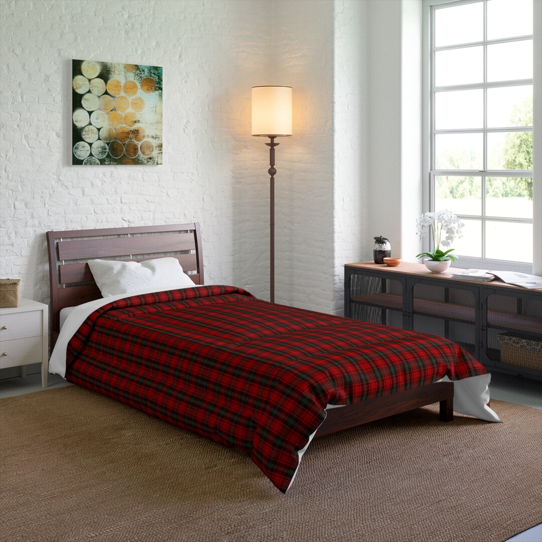 Red Gingham Comforter, Gingham Bedding, Twin to King Gingham Comforter ...