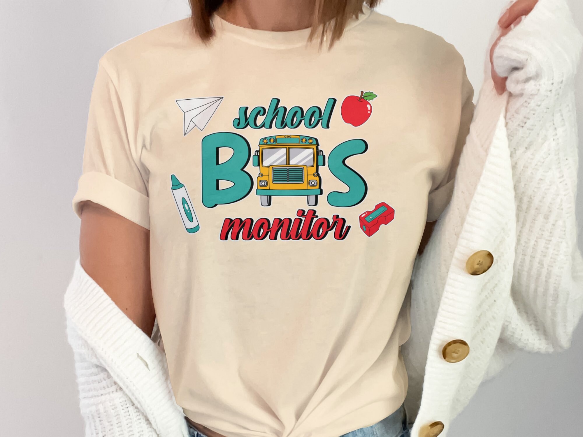 Back to School 2024 School Bus Monitor T-shirt, Kids School Bus Monitor ...