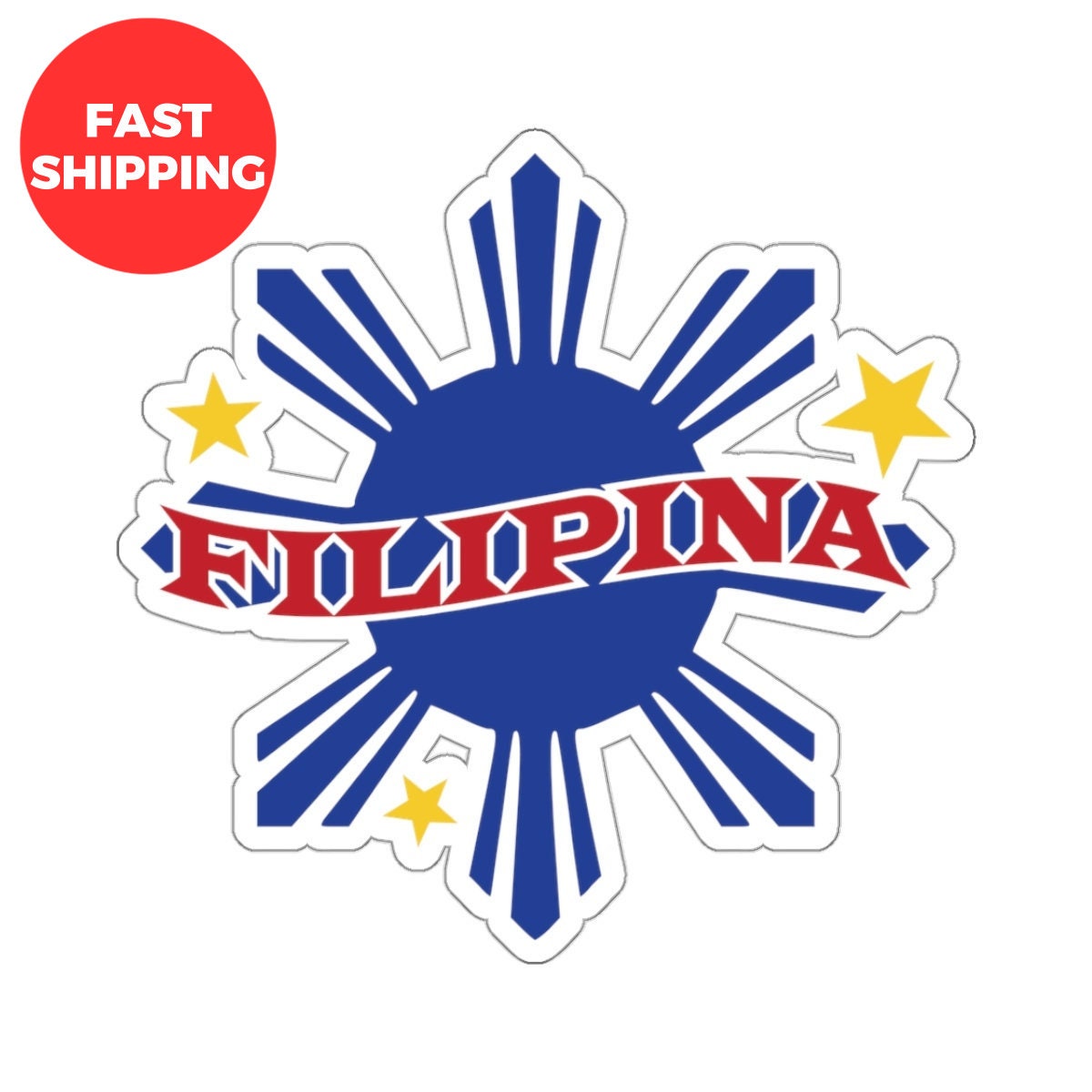 Filipina Sun Shape Philippines Logo Kiss-cut Stickers, Philippines Flag ...