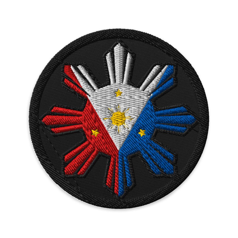 Custom Embroidered Patch, Sun Shape Philippines Flag Patch, Filipino ...