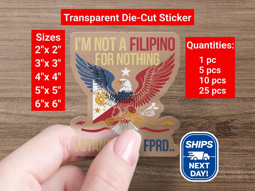 Duterte Support Sticker DU30 Support Sticker Filipino Flag Design ...
