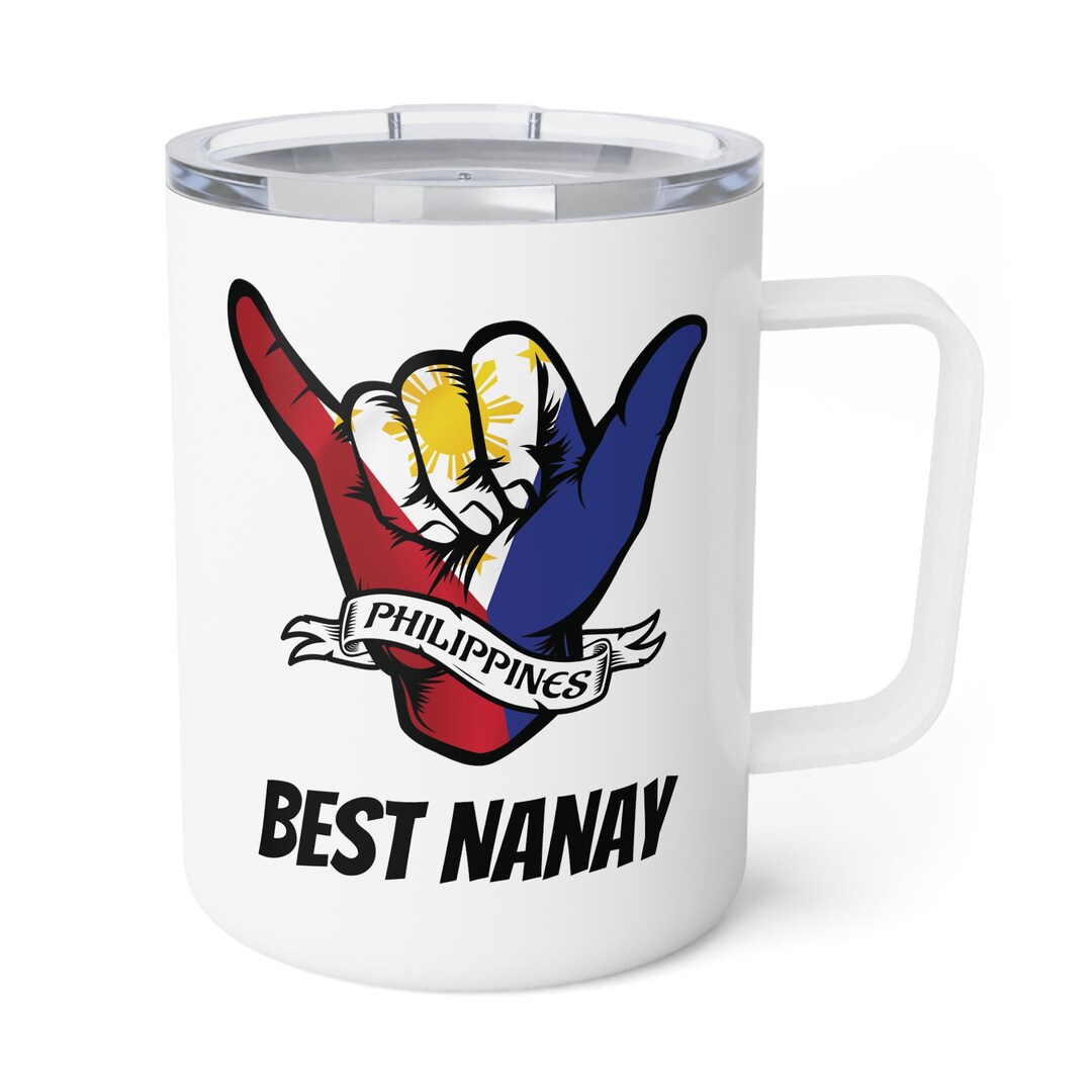 Personalized Shaka Hand Sign Philippines Flag Insulated Coffee Mug ...