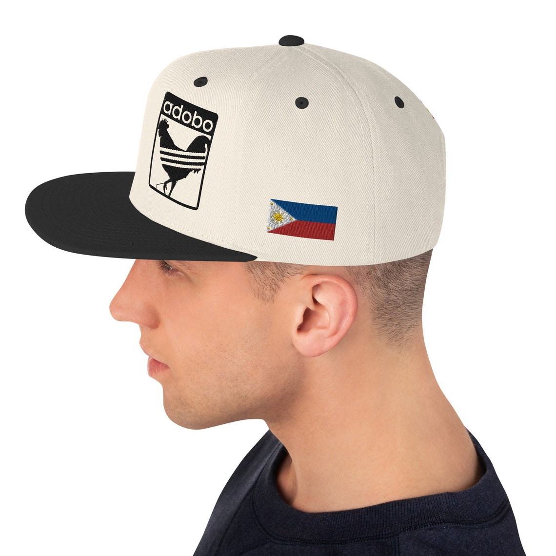 Adobo Embroidery Snapback Hat, Philippines Flag Embroidery Hat ...