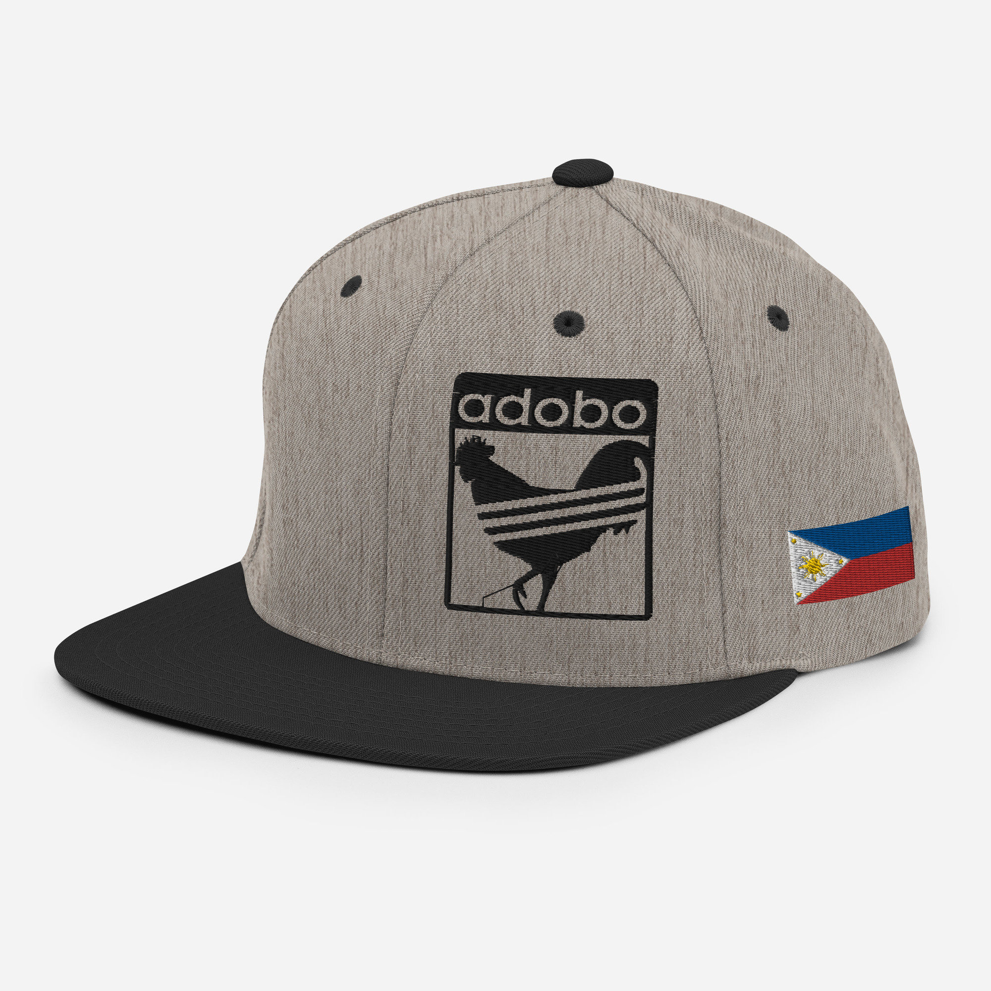 Adobo Embroidery Snapback Hat, Philippines Flag Embroidery Hat ...