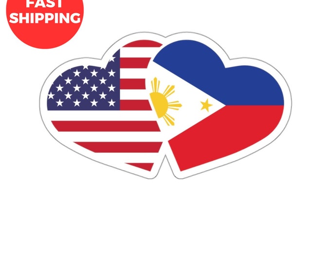 Heart Shape Philippines Flag Kiss-cut Stickers, Philippines Flag ...