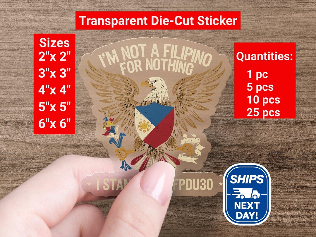 Duterte Support Sticker, DU30 Support Sticker, Filipino Flag Design ...