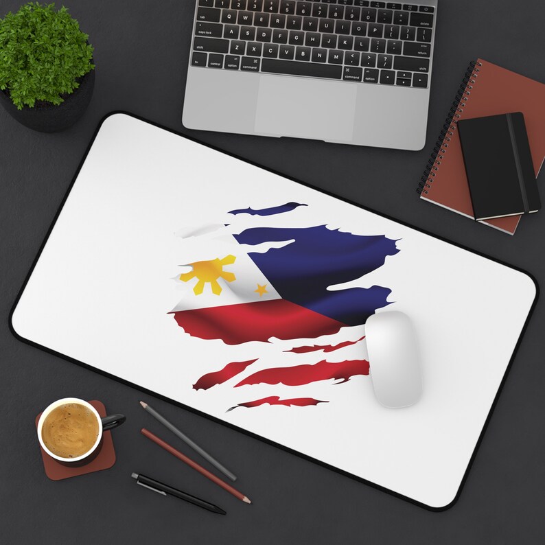 Ripped Philippines Flag Desk Mat Ripped Filipino Flag Desk - Etsy