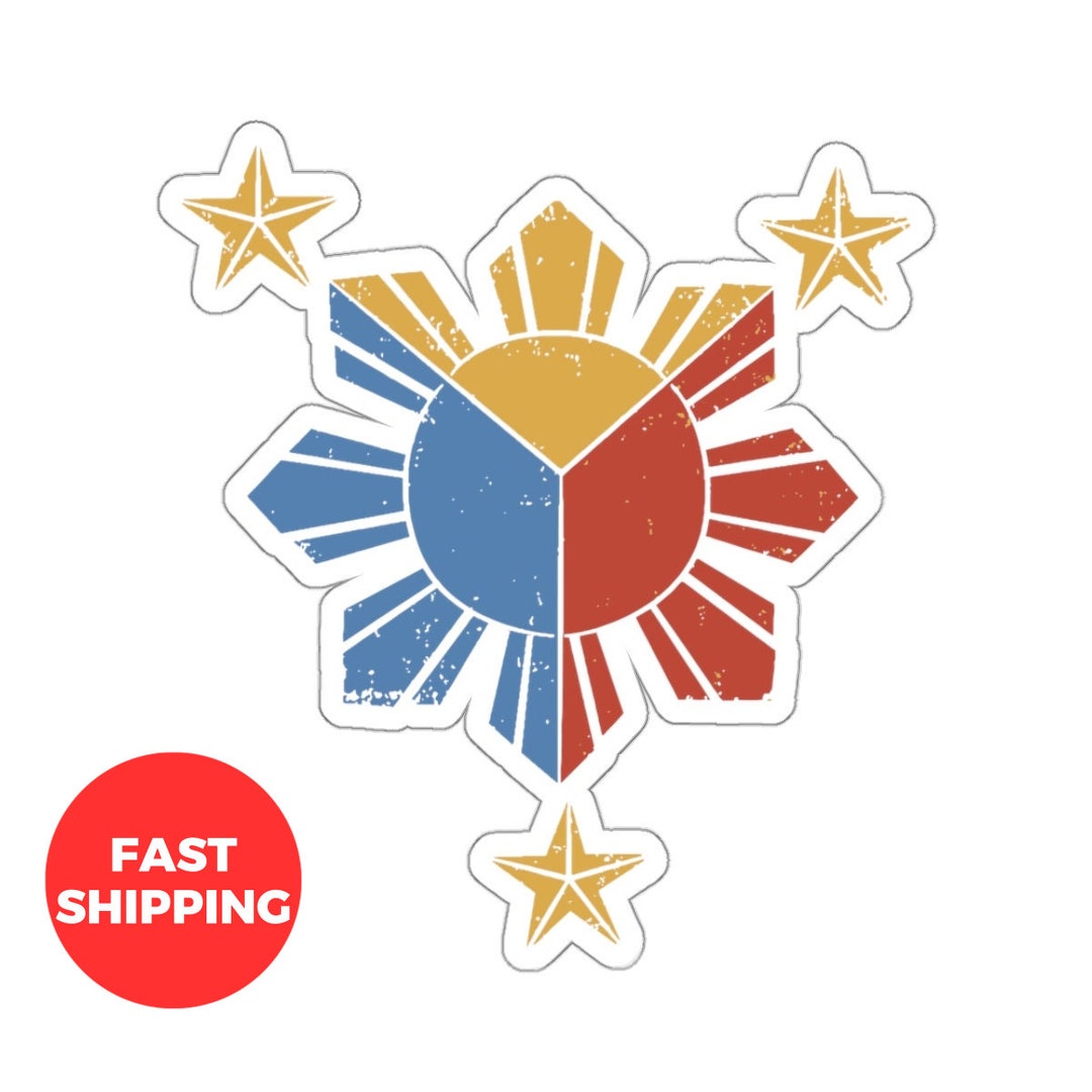 Star Shape Philippines Flag Kiss-cut Stickers, Philippines Flag ...