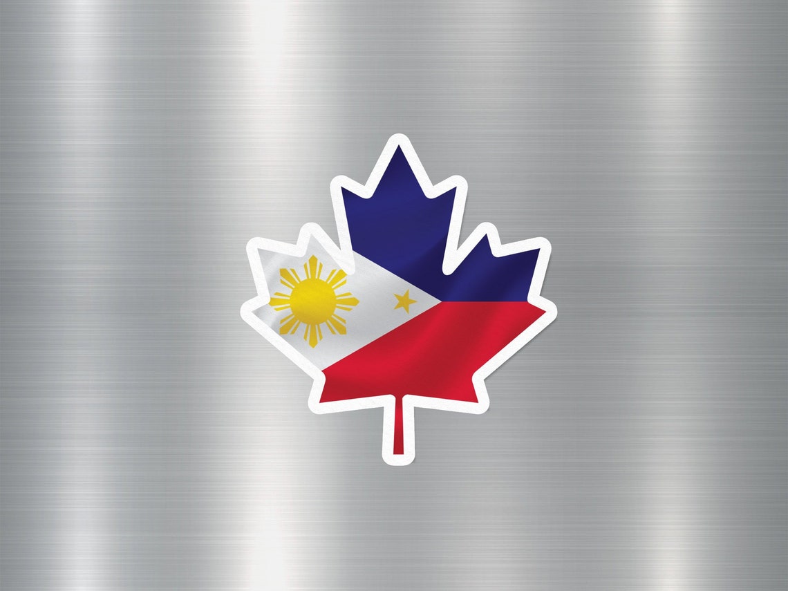 Canada and Philippines Flag Car Magnet, Unique Maple Leaf Design for ...