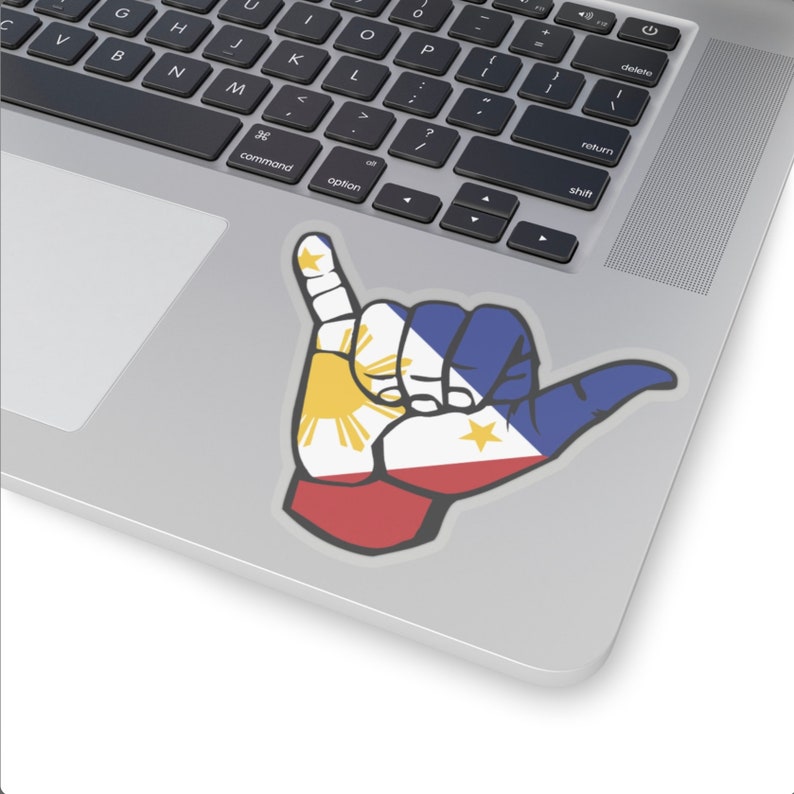 Shaka Hand Sign Philippines Flag Kiss-cut Stickers, Philippines Flag ...