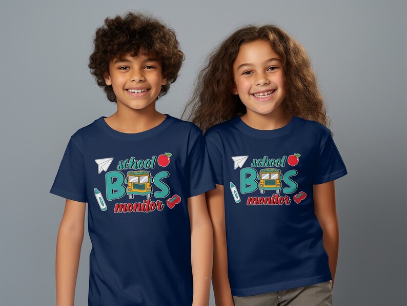 Back to School 2024 School Bus Monitor T-shirt, Kids School Bus Monitor ...