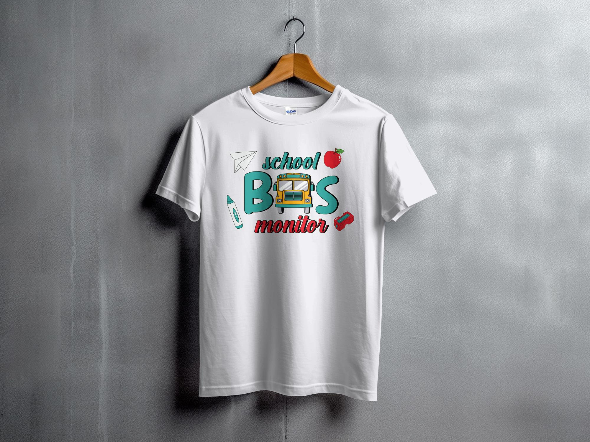 Back to School 2024 School Bus Monitor T-shirt, Kids School Bus Monitor ...