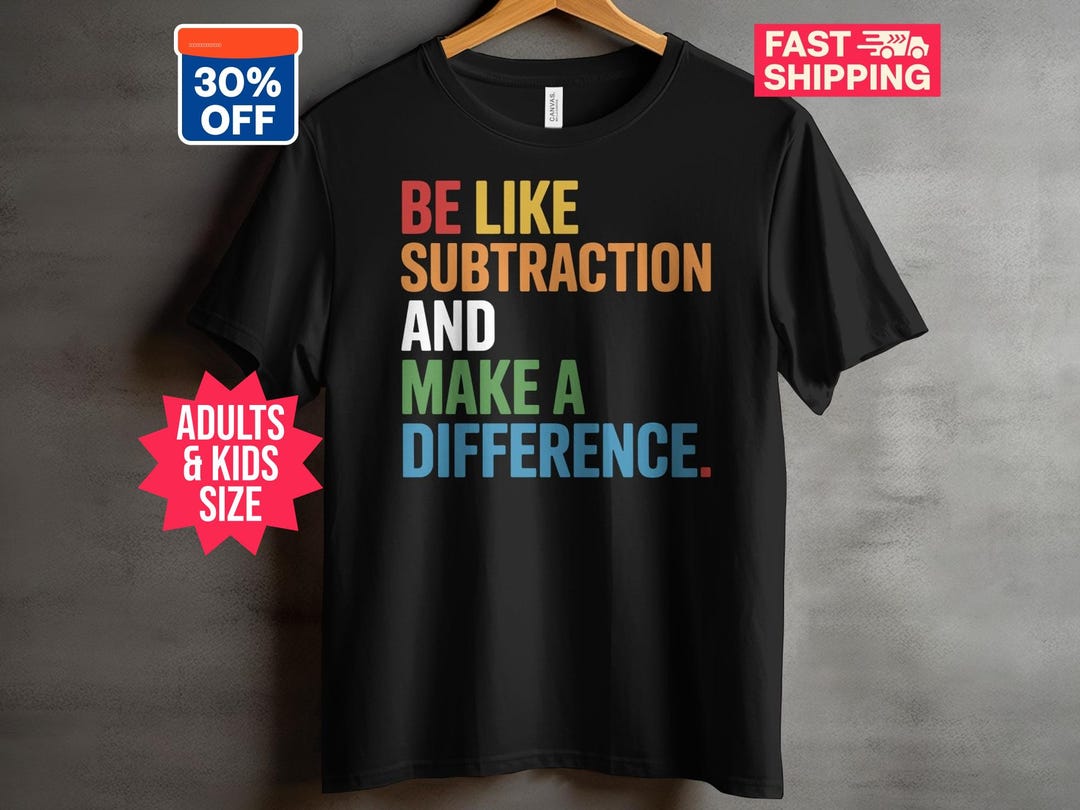 Funny Back to School Shirt 2025, Be Like Subtraction T Shirt, Make a ...