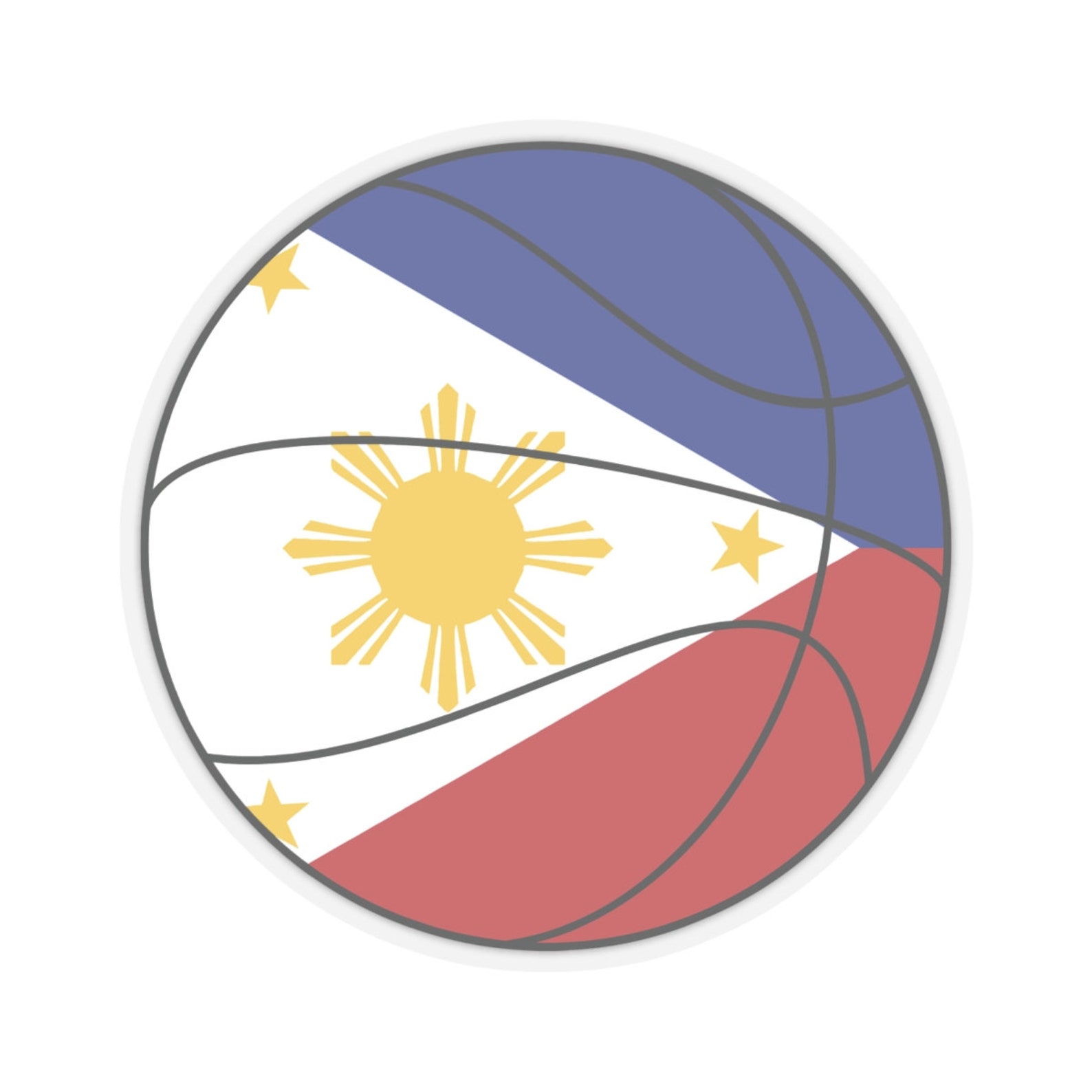 Ball Design Philippines Flag Kiss-cut Stickers, Philippines Flag ...