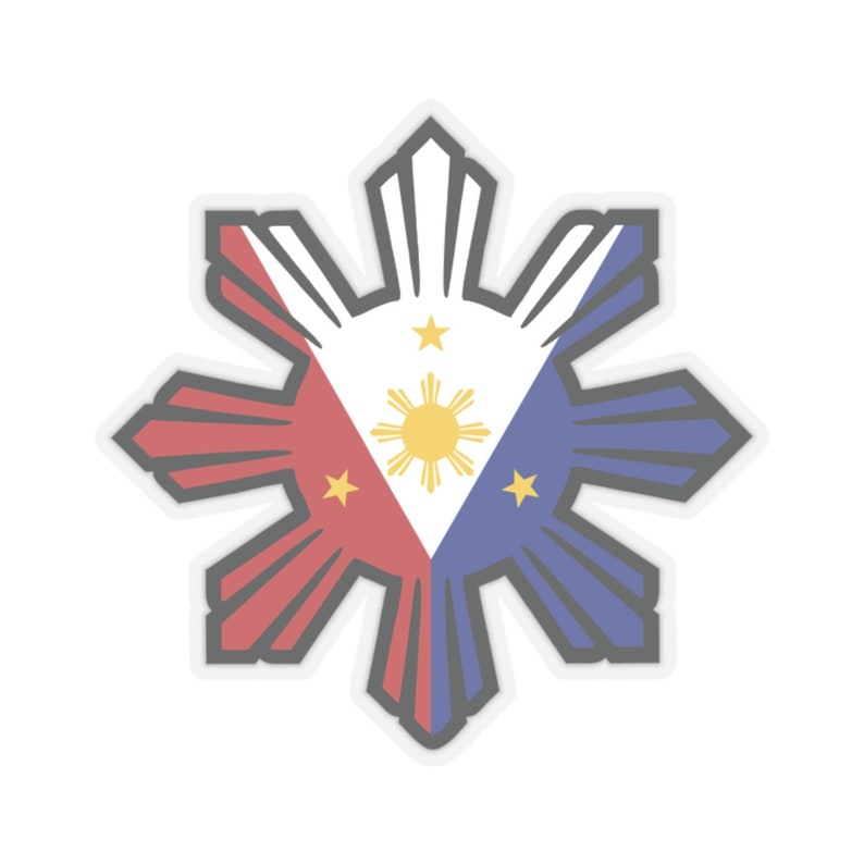Sun Shape Philippines Logo Kiss-cut Stickers, Philippines Flag Stickers ...