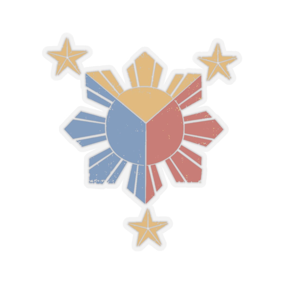 Star Shape Philippines Flag Kiss-cut Stickers, Philippines Flag ...