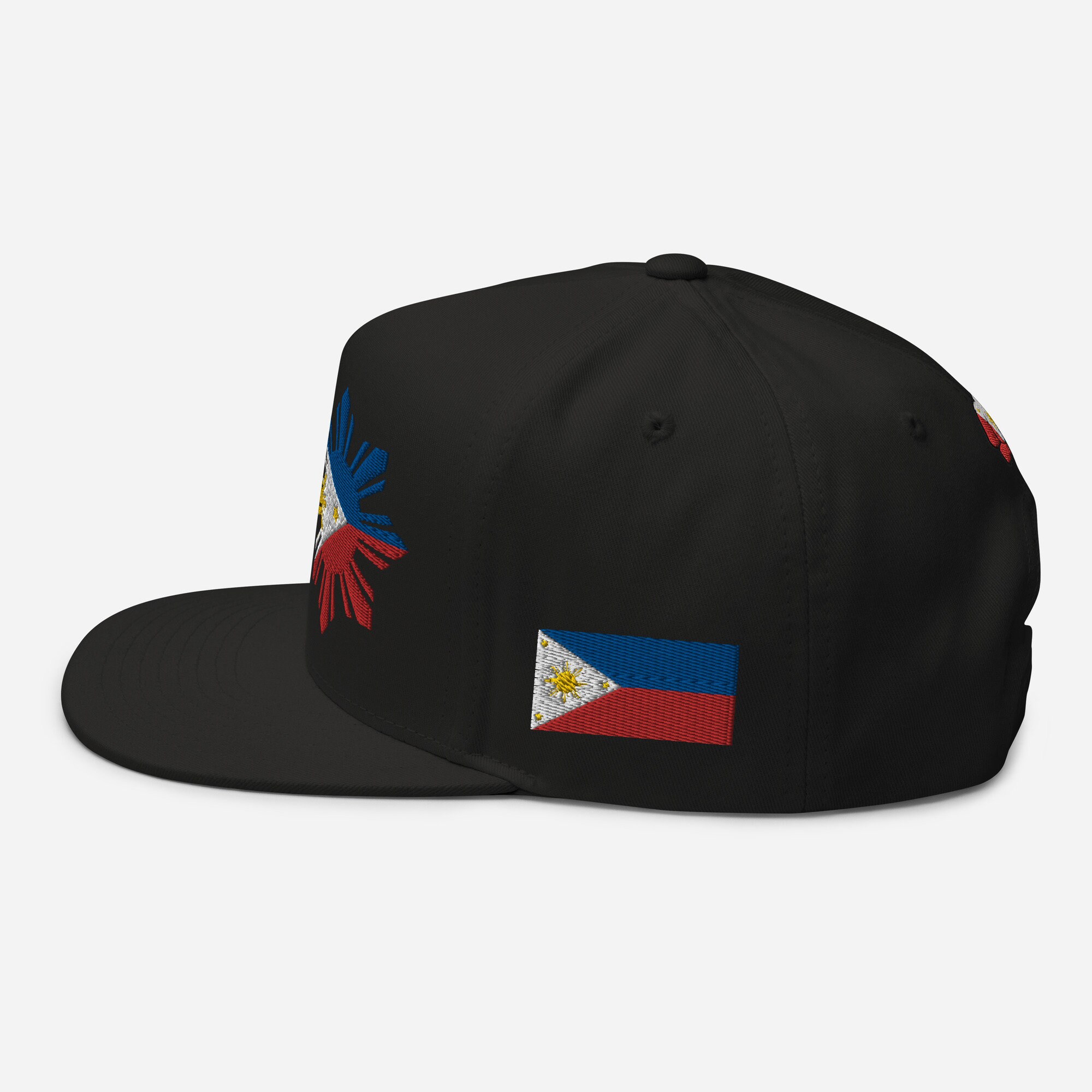 Filipino Embroidery Flat Bill Cap, Star Shape Philippines Flag ...
