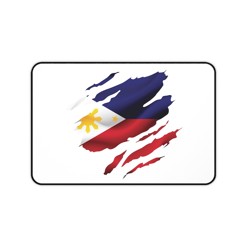 Ripped Philippines Flag Desk Mat Ripped Filipino Flag Desk - Etsy