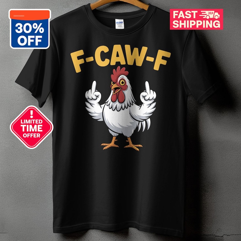 F Caw F Shirt Men - Etsy UK