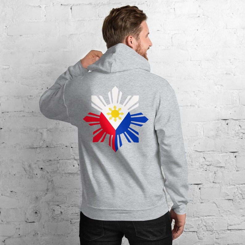 Filipino Canadian Embroidered Hoodie, Philippines Flag Maple Leaf ...