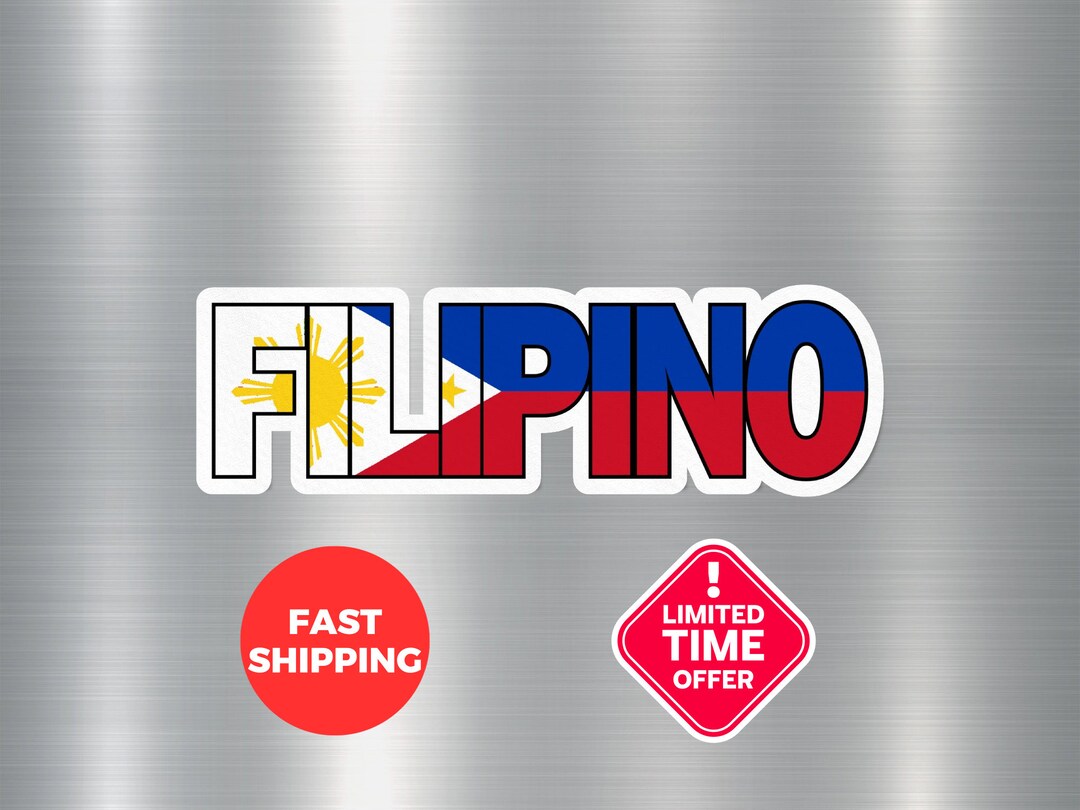 Filipino Design Magnet Sticker, Philippines Flag Magnet Sticker ...