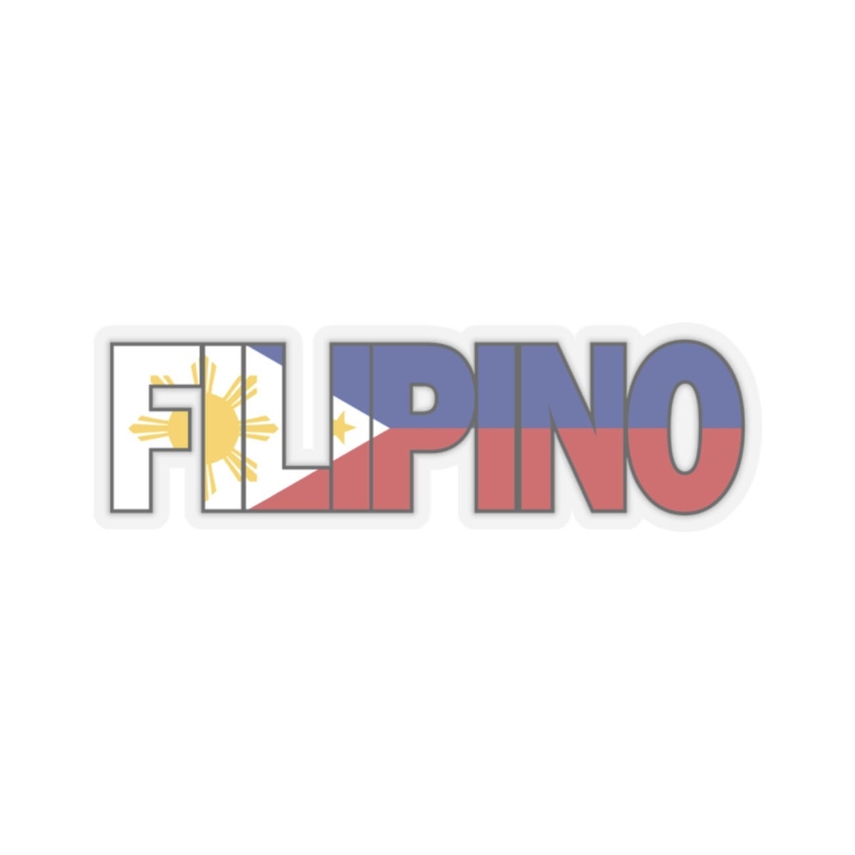 Filipino Design Philippines Flag Kiss-cut Stickers, Philippines Flag ...
