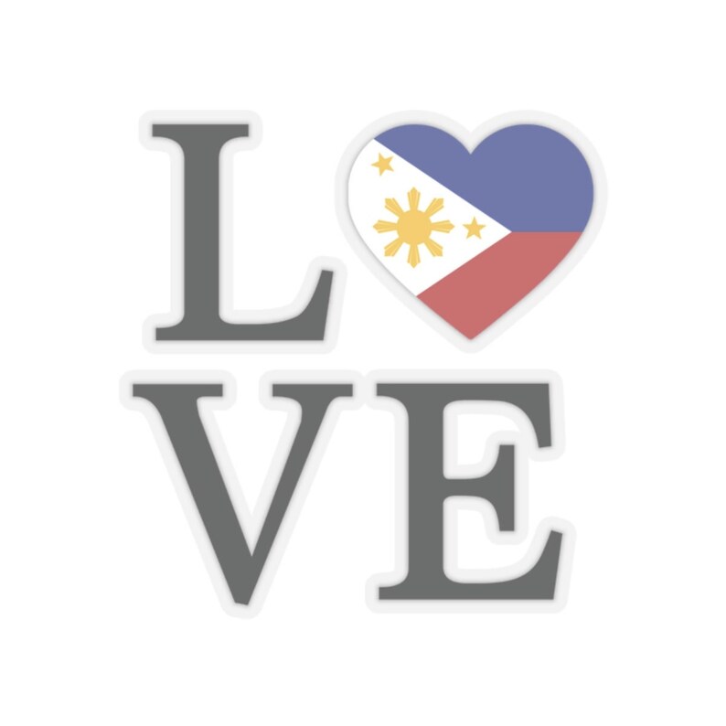 Love Heart Shape Philippines Flag Kiss-cut Stickers, Heart Shape ...