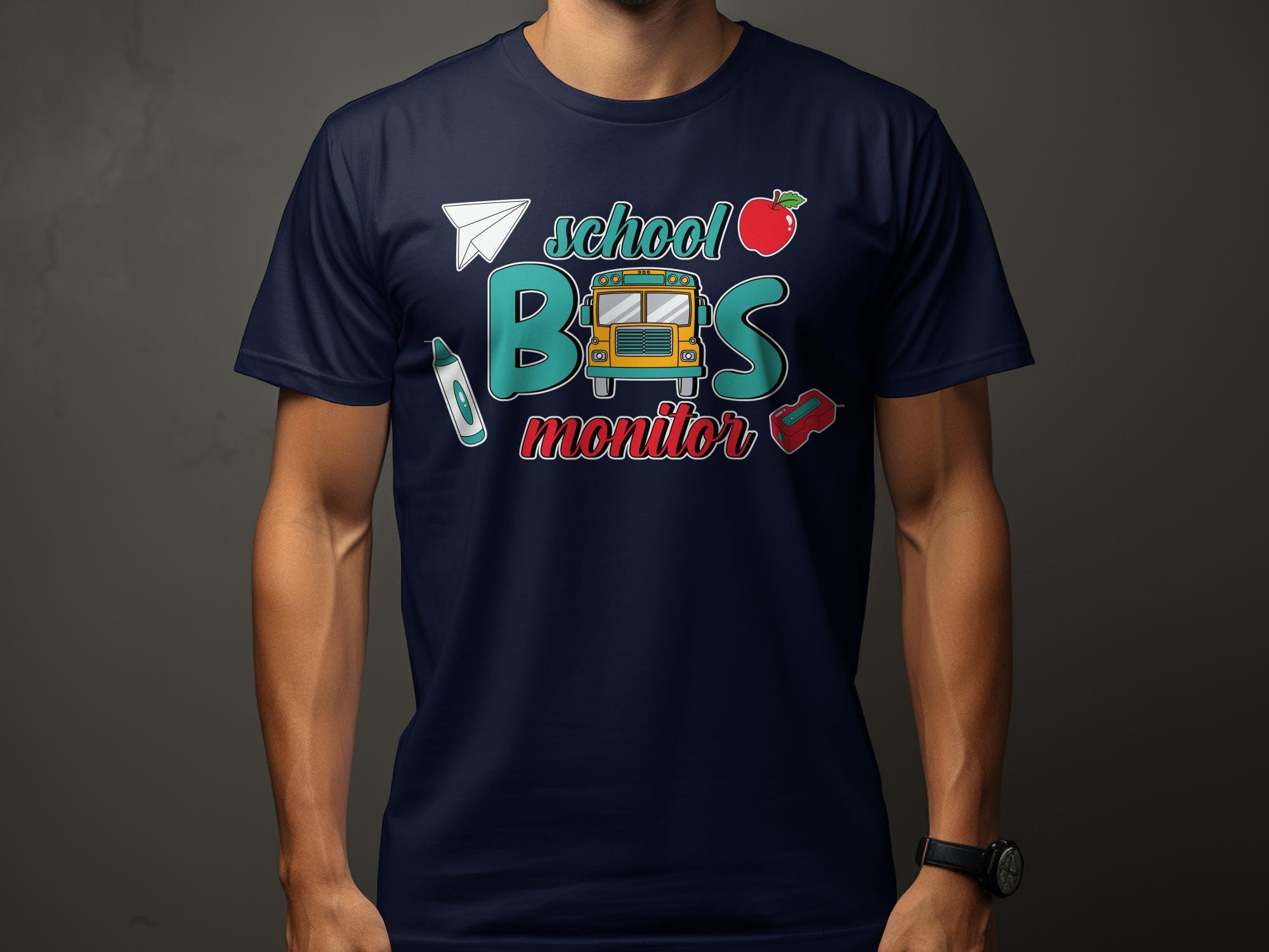 Back to School 2024 School Bus Monitor T-shirt, Kids School Bus Monitor ...