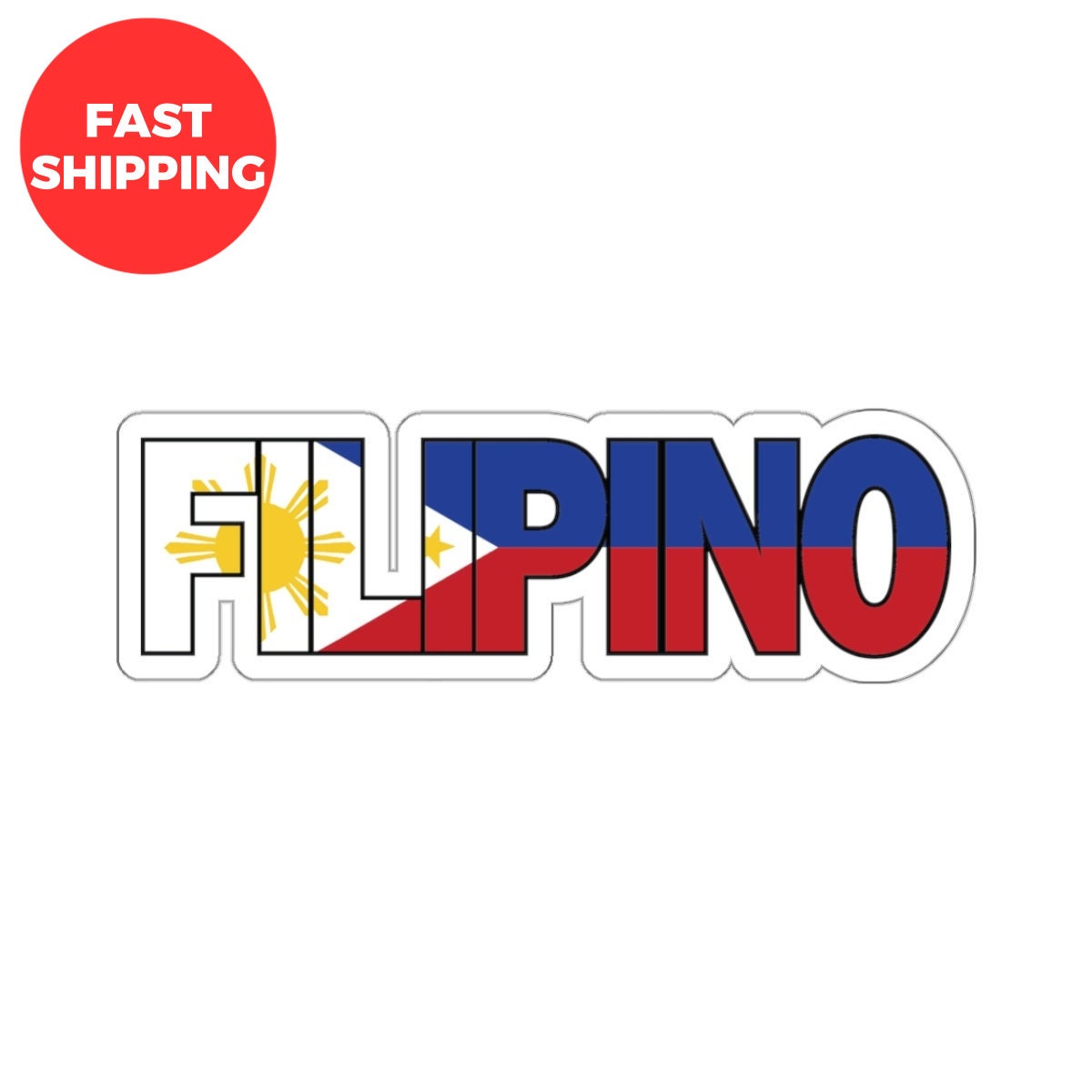 Filipino Design Philippines Flag Kiss-cut Stickers, Philippines Flag ...