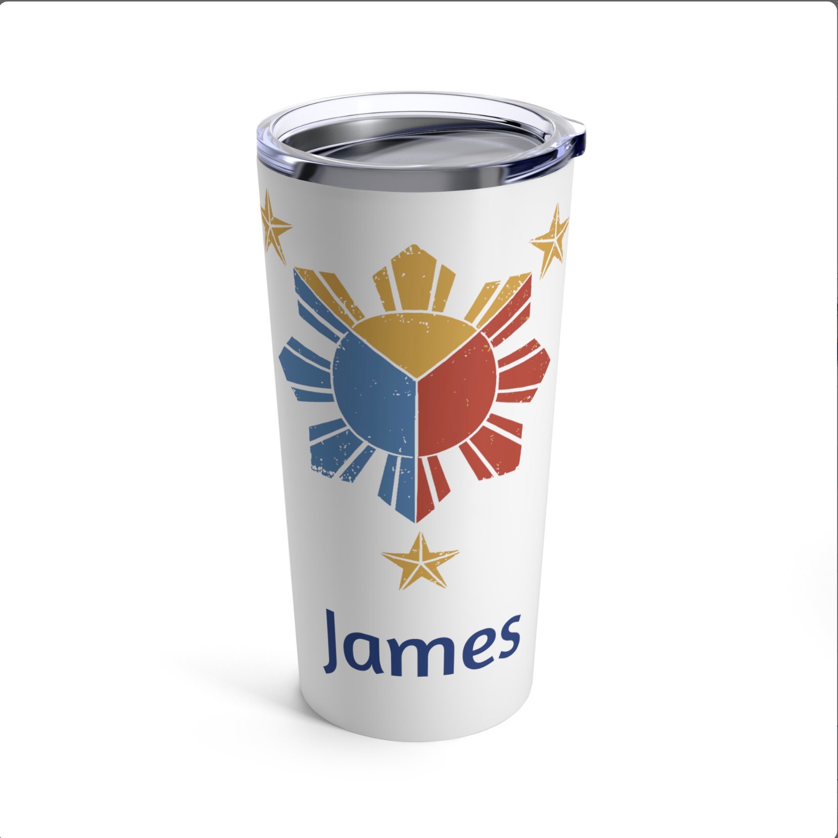 Personalized Philippines Tumbler 20oz, Custom Filipino Tumbler ...