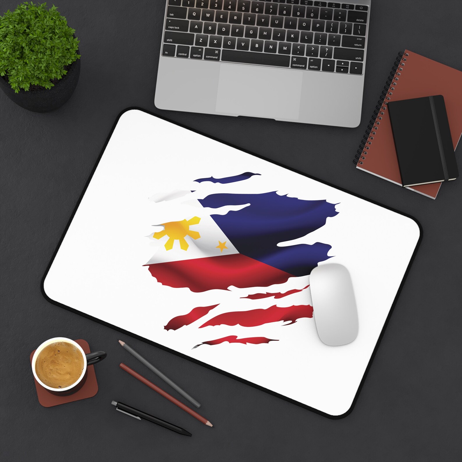 Ripped Philippines Flag Desk Mat Ripped Filipino Flag Desk - Etsy
