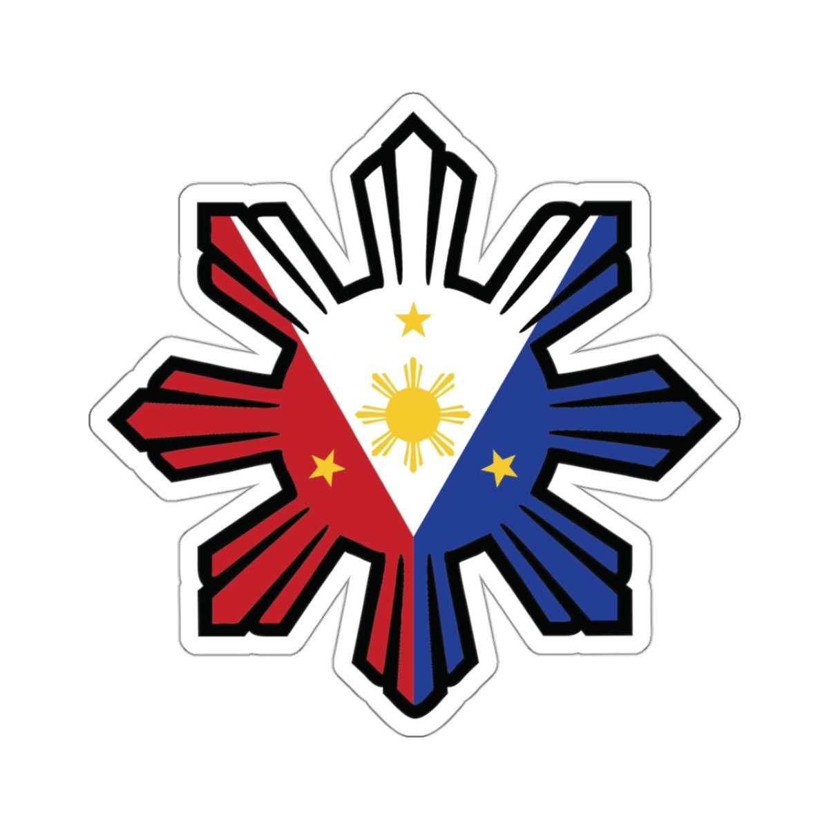 Sun Shape Philippines Logo Kiss-cut Stickers, Philippines Flag Stickers ...