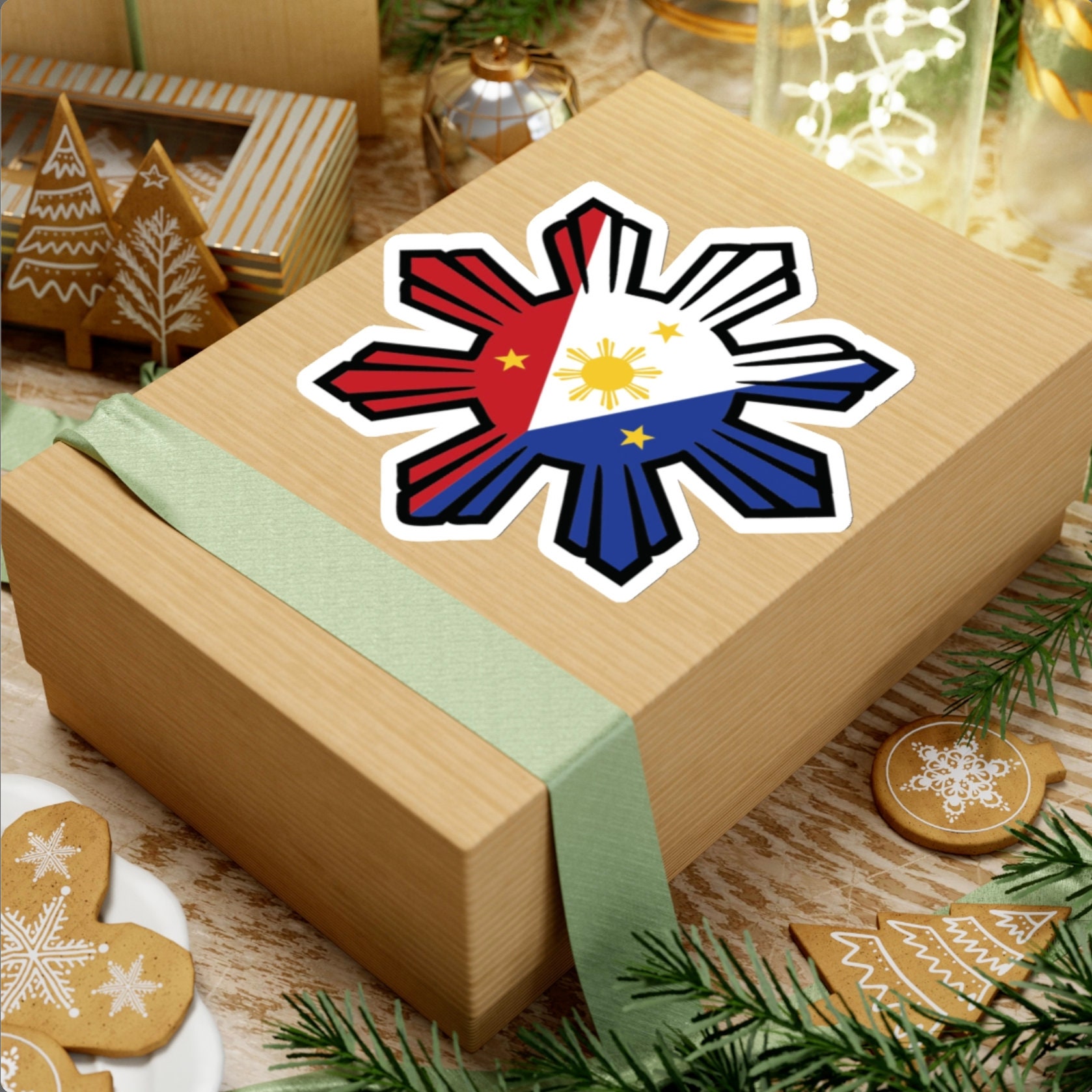 Sun Shape Philippines Logo Kiss-cut Stickers, Philippines Flag Stickers ...