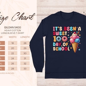 100 Days of School T-shirt, Colorful Ice Cream Cone Graphic Tee, Sweet ...