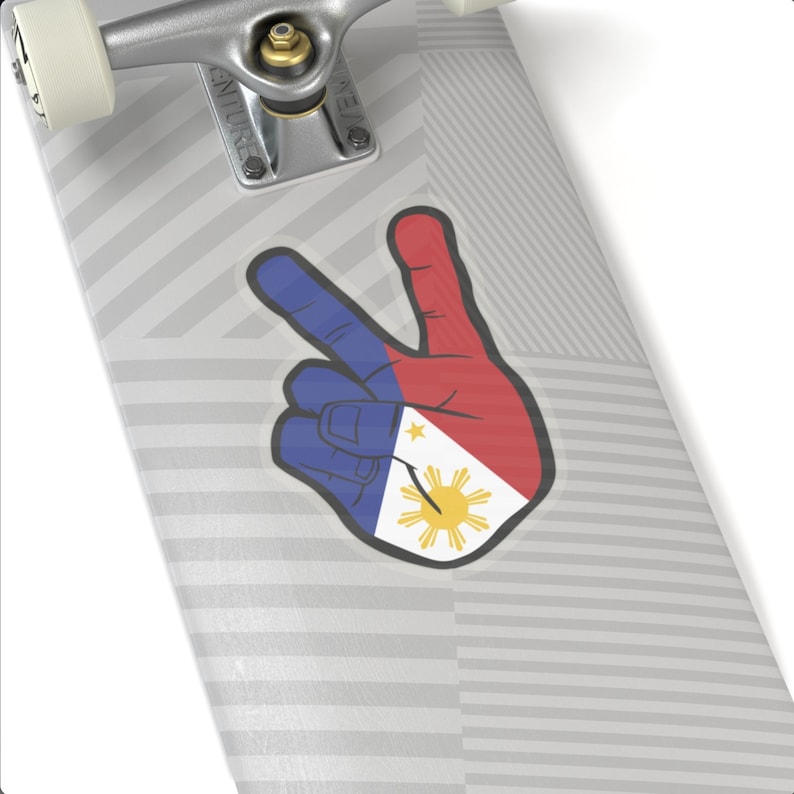 Peace Sign Philippines Flag Kiss-cut Stickers, Philippines Flag ...