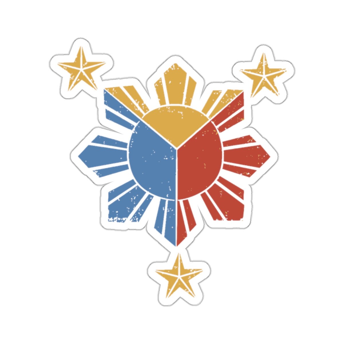 Star Shape Philippines Flag Kiss-cut Stickers, Philippines Flag ...