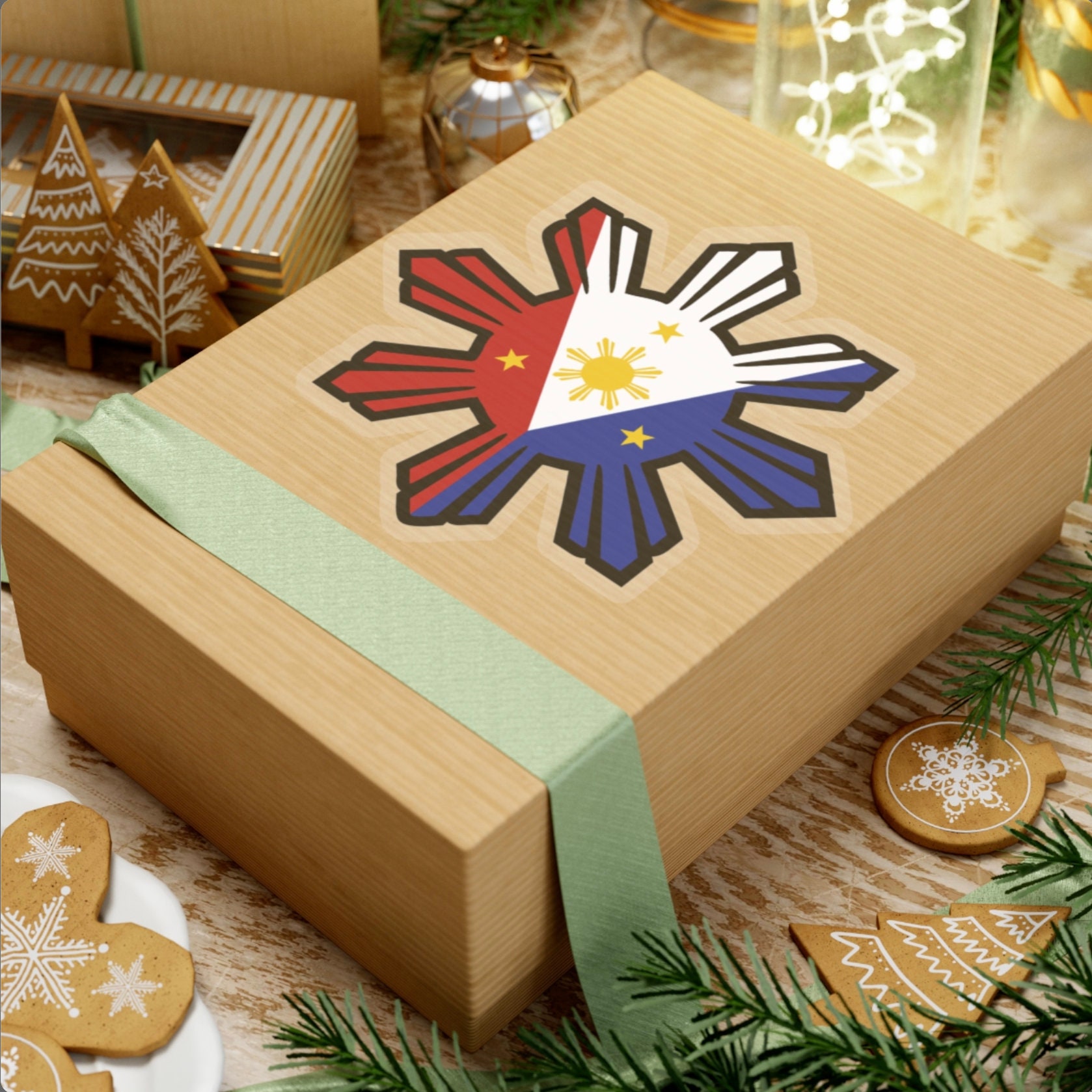 Sun Shape Philippines Logo Kiss-cut Stickers, Philippines Flag Stickers ...