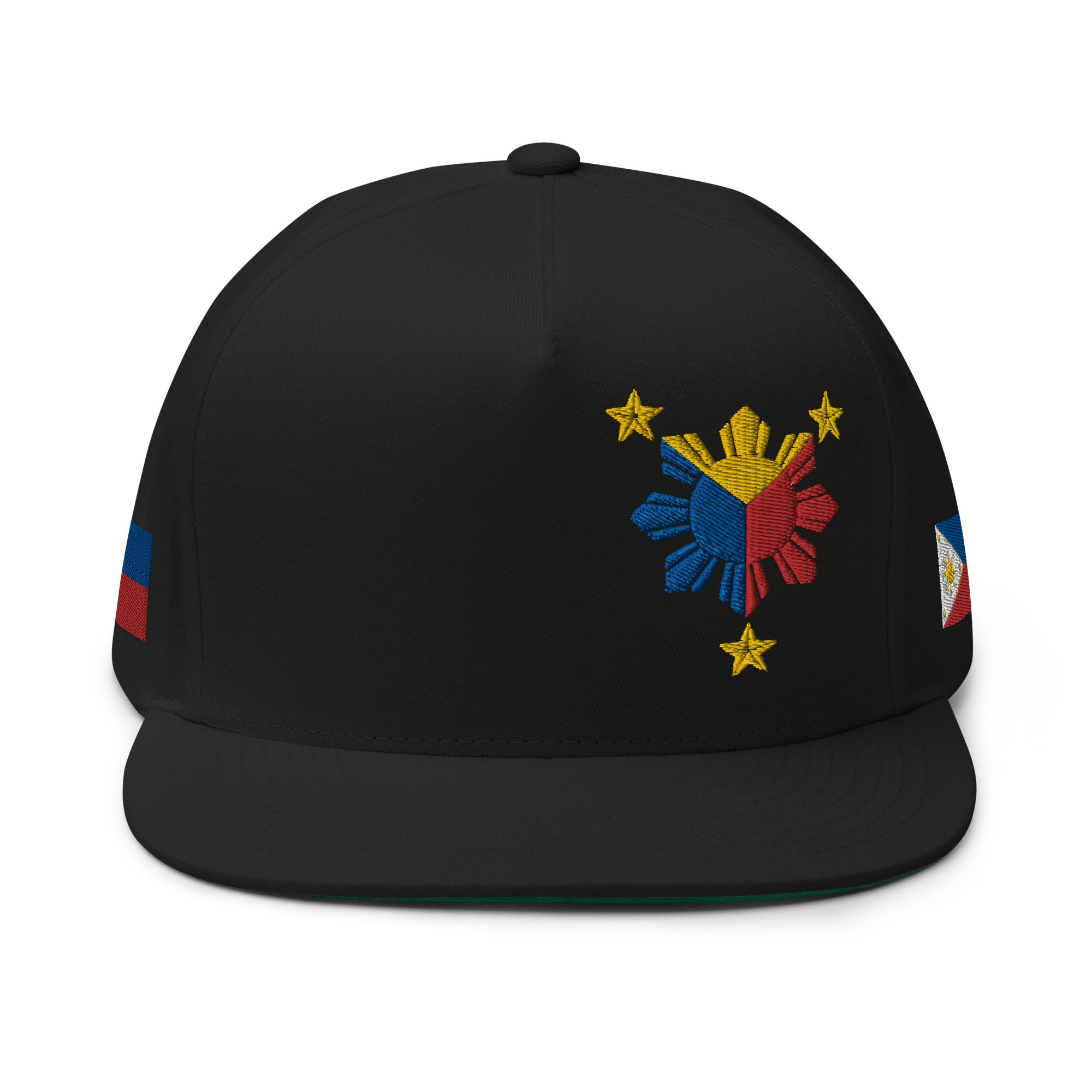 Filipino Embroidery Flat Bill Cap, Star Shape Philippines Flag ...