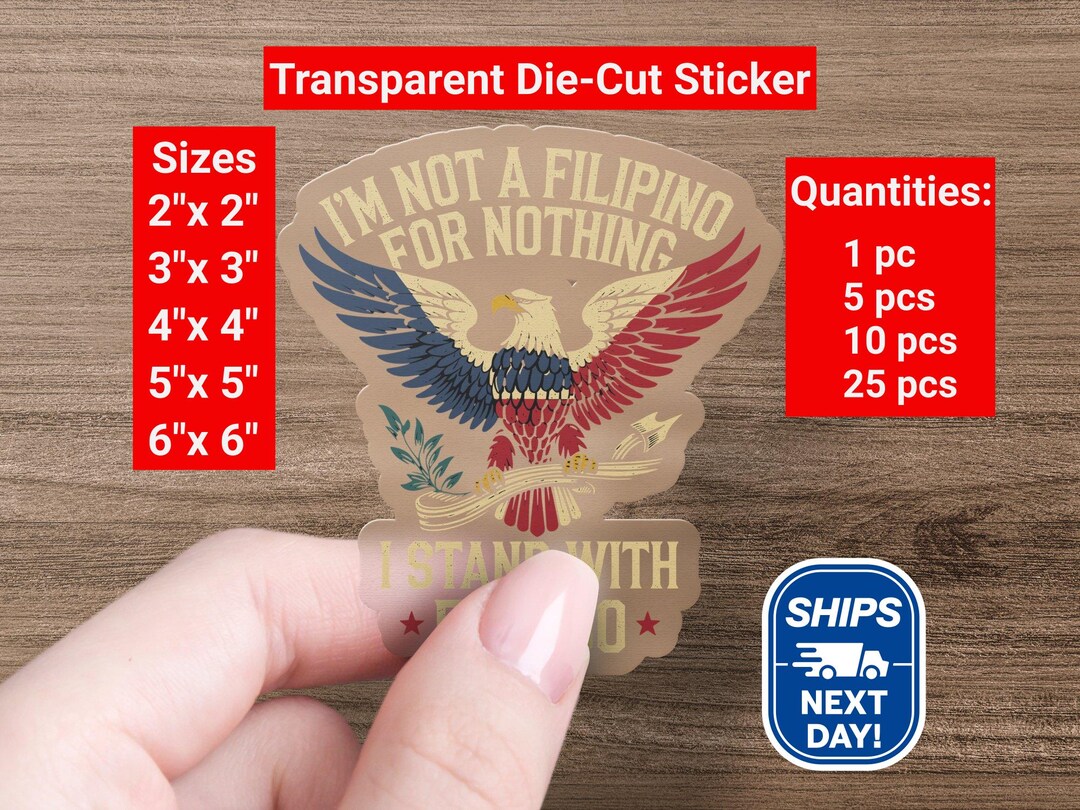 Duterte Support Sticker, DU30 Support Sticker, Filipino Flag Design ...