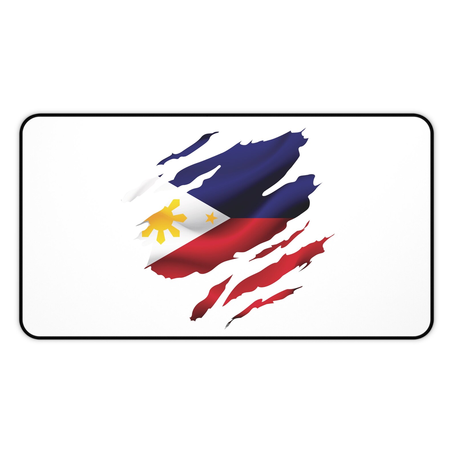 Ripped Philippines Flag Desk Mat Ripped Filipino Flag Desk - Etsy