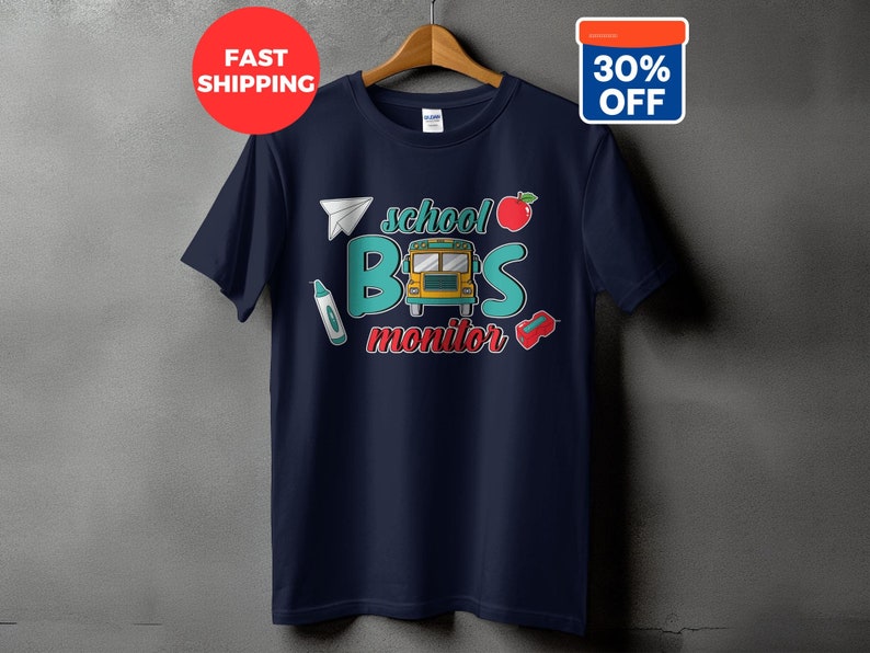 Back to School 2024 School Bus Monitor T-shirt, Kids School Bus Monitor ...