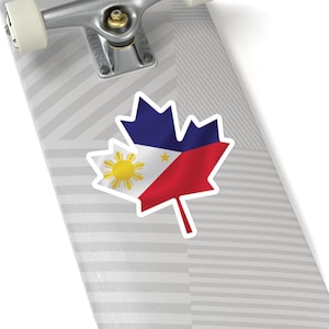 Philippines Flag Maple Leaf Car Stickers | Maple Leaf Philippines Flag ...
